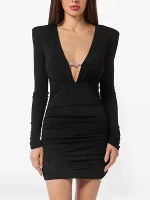 Philipp Plein Long-sleeved Mini Dress - Black