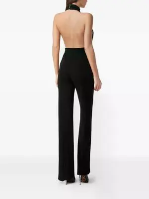 Philipp Plein Halterneck Jumpsuit With Logo Plaque