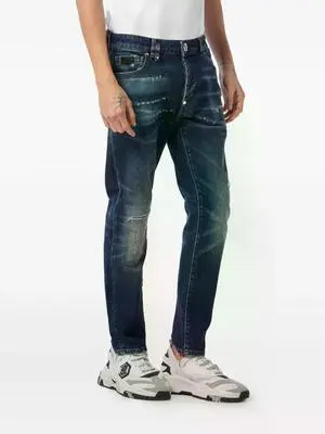 Philipp Plein Distressed Logo-plaque Jeans