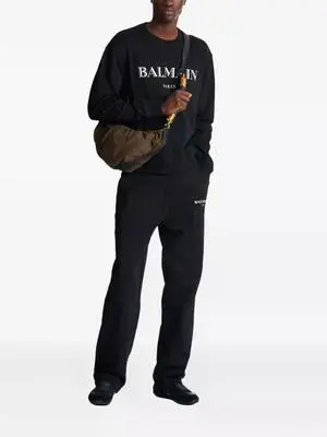 Balmain Printed Logo Crewneck Sweatshirt