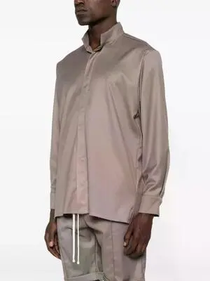 HAMZA Thom Frayed-hem Collared Shirt