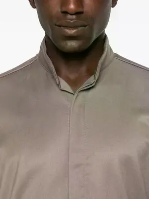 HAMZA Thom Frayed-hem Collared Shirt