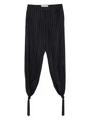 Burc Akyol Pinstripe Tasseled Trousers