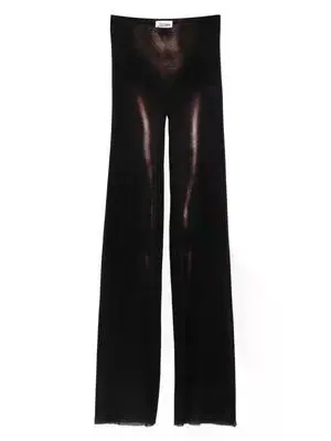 JEAN PAUL GAULTIER Body-print Mesh Trousers - Brown