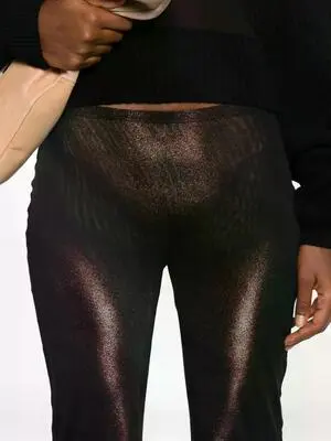 JEAN PAUL GAULTIER Body-print Mesh Trousers - Brown