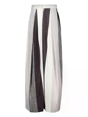 MARRAKSHI LIFE Pleated Stripe Trousers - White