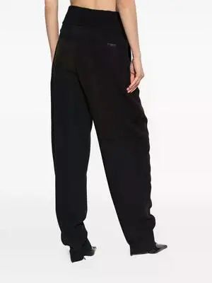 Attico Wrap-effect Belted Trousers - Black