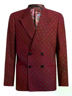 Etro Double-breasted Jacquard Blazer