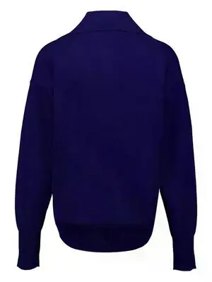 TOM FORD V-neck Knit Polo Top - Blue