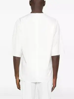 HAMZA Thom Raw-edge V-neck T-shirt