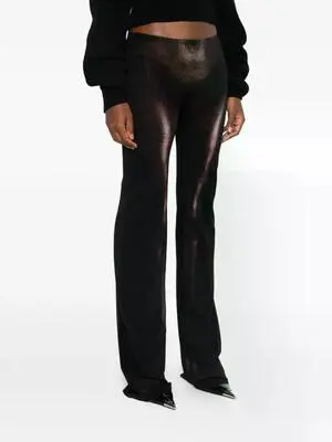 JEAN PAUL GAULTIER Mesh Body Print Trousers - Brown