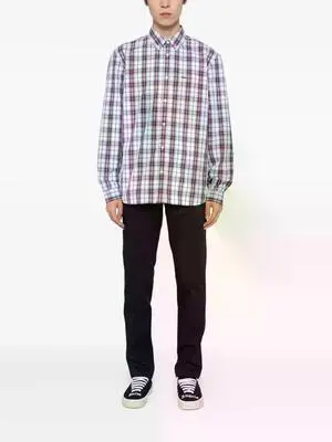 Lacoste Logo-appliqué Plaid Shirts