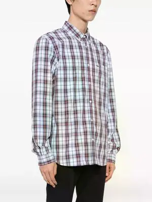 Lacoste Logo-appliqué Plaid Shirts