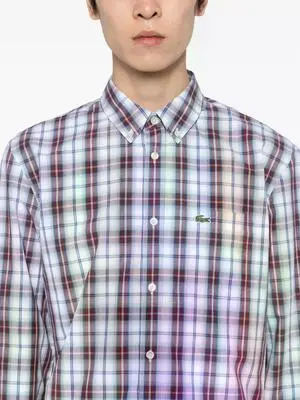 Lacoste Logo-appliqué Plaid Shirts
