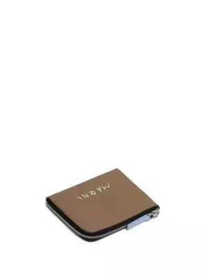 Marni Embroidered-logo Leather Wallet - Brown