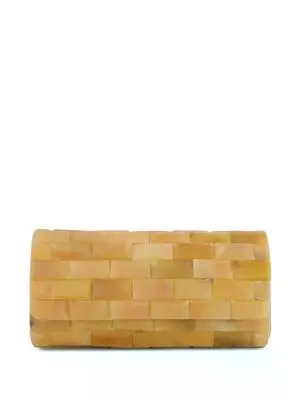 Glorinha Paranagua Anouska Brick-pattern Clutch - Neutrals