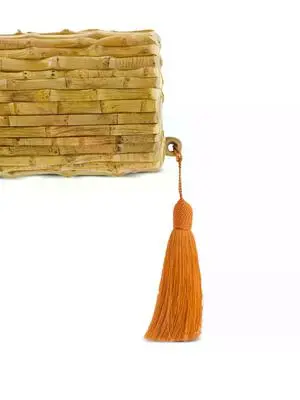 Glorinha Paranagua Tania G Tassel Clutch - Neutrals
