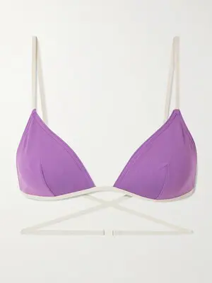 ERES Lilas Karen Two-tone Triangle Bikini Top - Purple