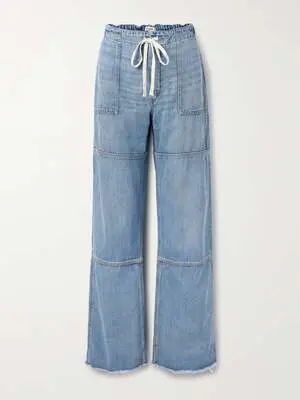RE/DONE Beach Mid-rise Straight-leg Jeans - Mid Denim