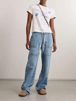 RE/DONE Beach Mid-rise Straight-leg Jeans - Mid Denim