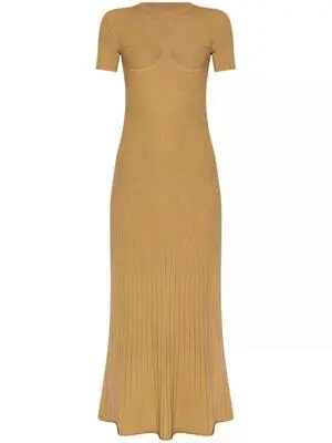 Max Mara Ribbed Knit Maxi Dress