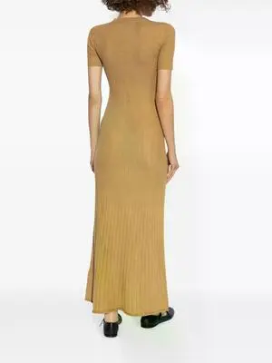 Max Mara Ribbed Knit Maxi Dress