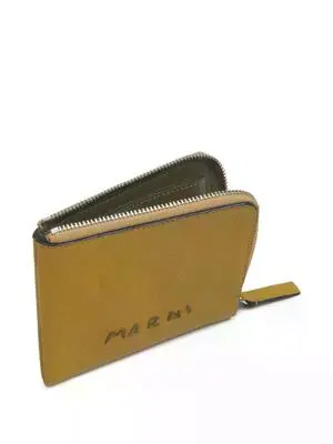 Marni Zip-around Wallet With Mending-embroidery - Yellow