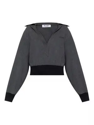 Attico Banded-cuff Collared Top