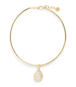 Shay Diamond And Pendant Choker - Gold