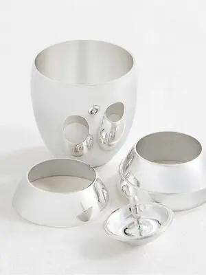 Christofle Uni Birth Egg -plated Set