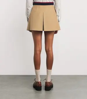 Moncler Stretch-cotton Pleated Mini Skirt