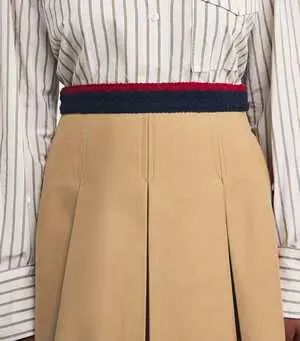 Moncler Stretch-cotton Pleated Mini Skirt
