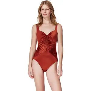 GOTTEX Mademoiselle Sweetheart Ruched One Piece - Brick
