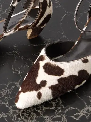 Le Monde Beryl Victoria Cow-print Calf Hair Pumps