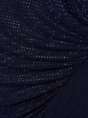 SELF-PORTRAIT Crystal-embellished Cutout Draped Midi Dress