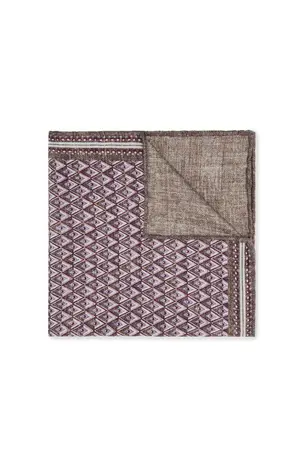 Brunello Cucinelli Silk Pocket Square Cigar
