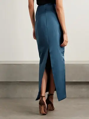 WIEDERHOEFT Wasp Recycled Duchesse-satin Maxi Skirt