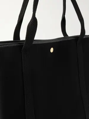 Rue De Verneuil Traversée Whip Large Webbing And Leather-trimmed Felt Tote