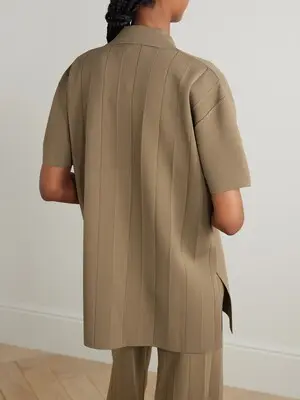 Max Mara Poltava Ribbed Jersey Blouse - Brown