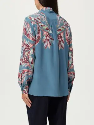 Etro Printed Shirt With Classic Collar - Gnawed Blue