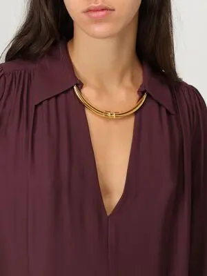 Elisabetta Franchi Long Sleeve Shirt - Wine