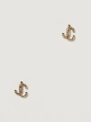 JIMMY CHOO Stud Earrings - Brown