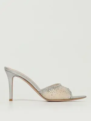 GIANVITO ROSSI Heeled Sandal - Silver