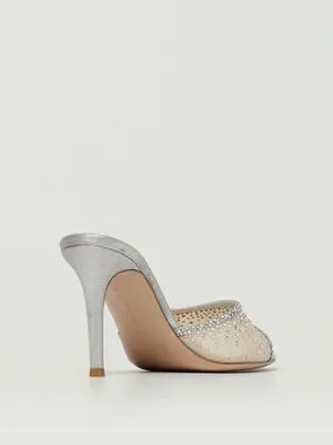 GIANVITO ROSSI Heeled Sandal - Silver