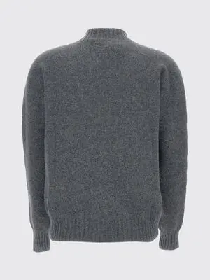 DRUMOHR Slim Fit Ribbed Lambswool Turtleneck Jumper - Grey