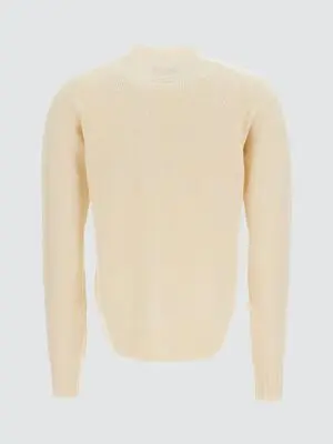 DRUMOHR Slim Fit Ribbed Lambswool Turtleneck Jumper - Ivory