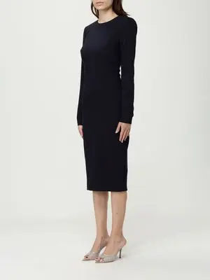 Victoria Beckham Long Sleeve Midi Dress