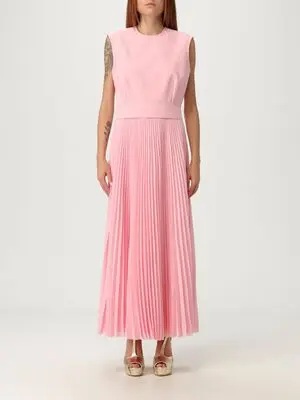 Pink Pleated Maxi Dress
