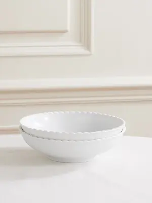 Christofle Babylone Porcelain Pasta Bowl - White