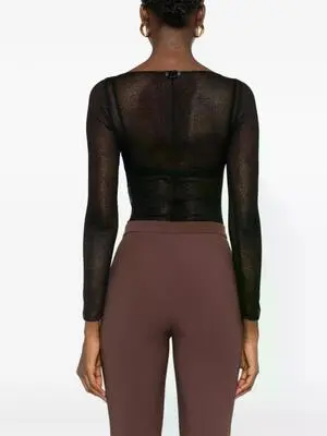 Elisabetta Franchi Long-sleeve Geometric Bodysuit